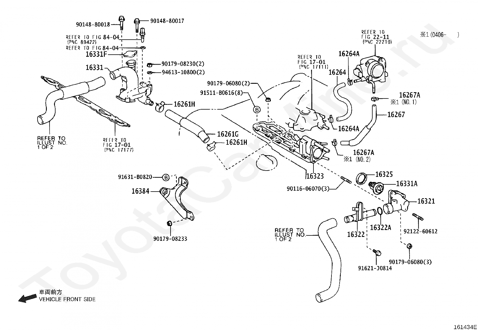 Радиатор и шланги Тойота для CAMRY, 2001/08 - 2006/01, 3 литра, 24 ...