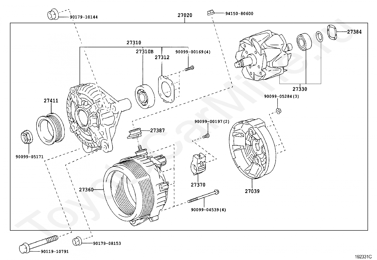 Генератор Тойота для LAND CRUISER 100, 2002/08 - 2007/08, 4,7 литров ...