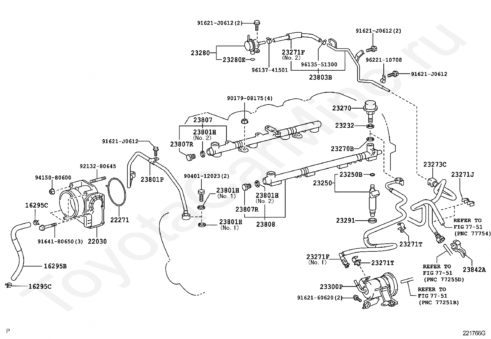 Топливная система Тойота для LAND CRUISER 100, 2002/08 - 2007/08, 4,7 ...