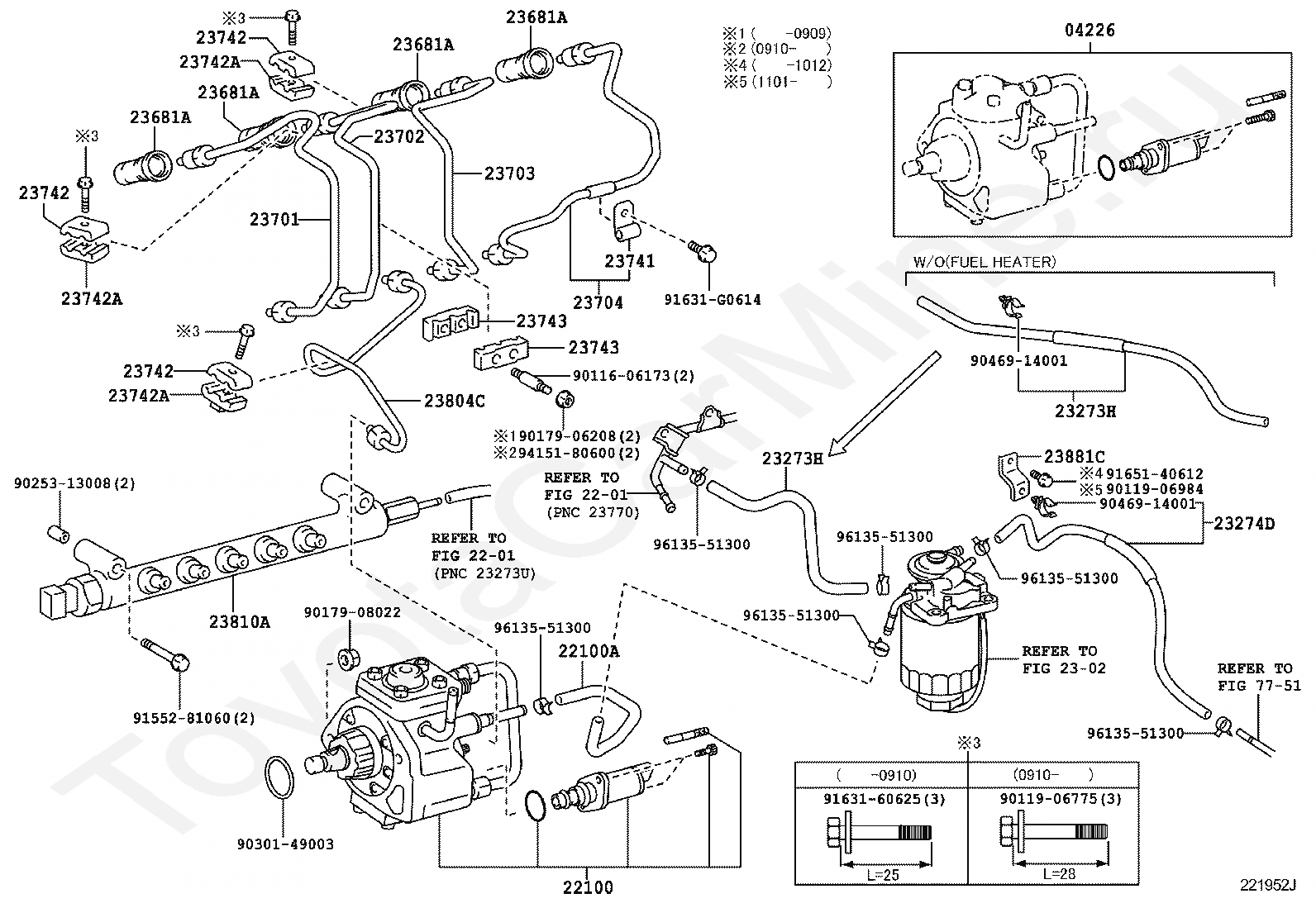 INJECTION PUMP ASSEMBLY Тойота для HIACE/HIACE S.B.V, 2001/08 - 2011/11 ...