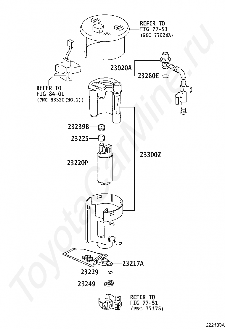 Топливная система Тойота для RAV4, 2000/05 - 2005/11, 1,8 литра, 16 ...