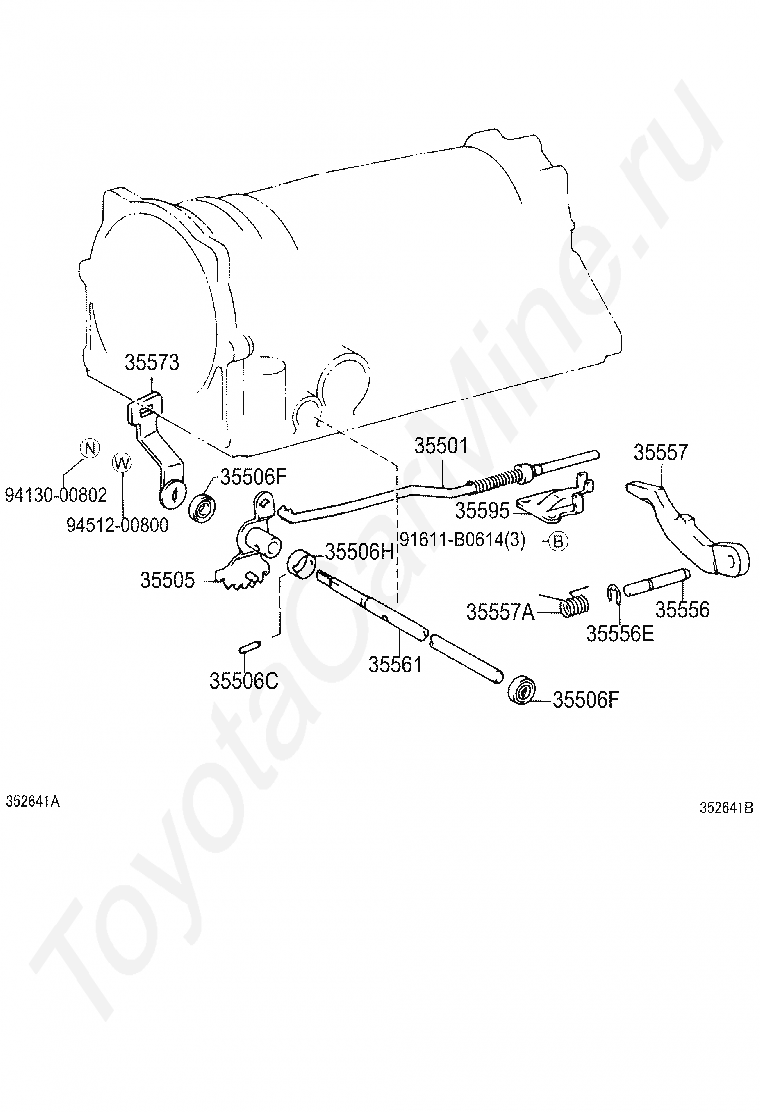 THROTTLE LINK & VALVE LEVER (ATM) Тойота для HIACE/HIACE S.B.V, 2001/08 ...