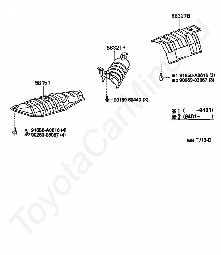 FLOOR INSULATOR Тойота для STARLET, 1992/01 - 1996/01, 1,3 литра, 12 ...