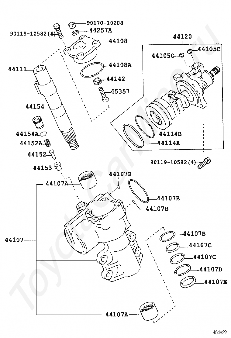 Рулевая рейка и наконечники Тойота для LAND CRUISER, 2007/01 - 2009/07 ...