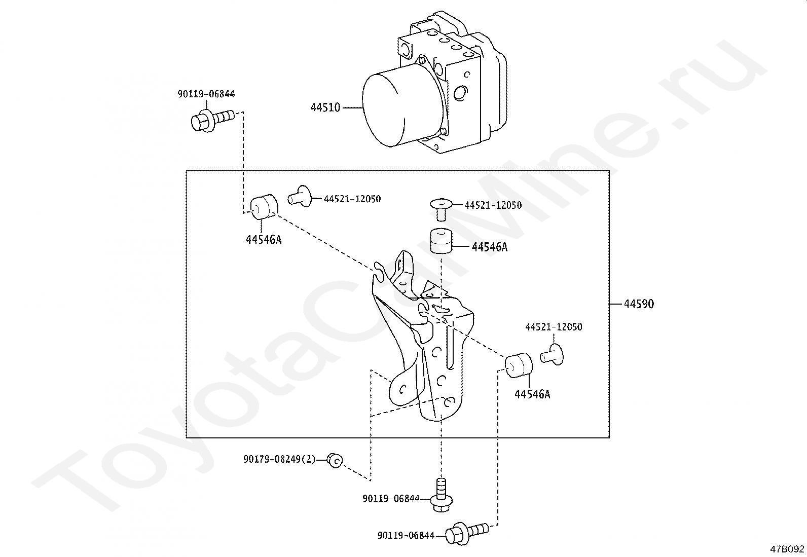 Тормозная магистраль Тойота для ALPHARD/VELLFIRE/HV, 2018/01 - 2024, 3 ...