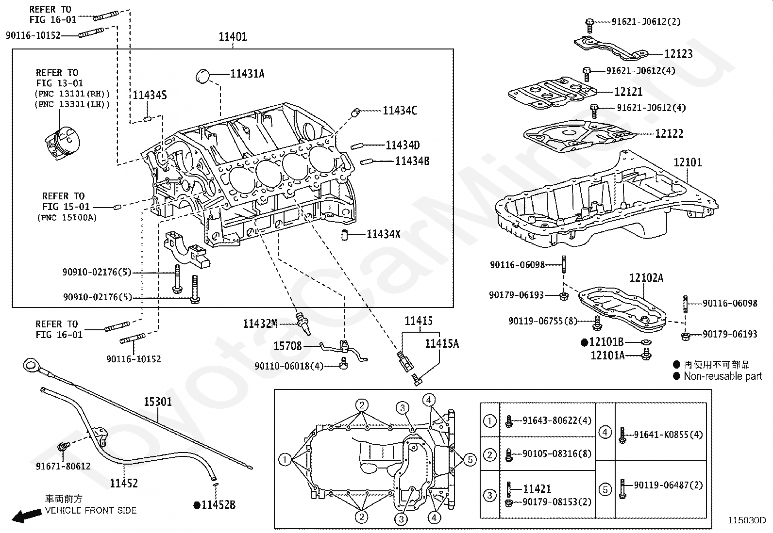 Блок цилиндров Тойота для LAND CRUISER, 2007/09 - 2012/01, 4,7 литров ...
