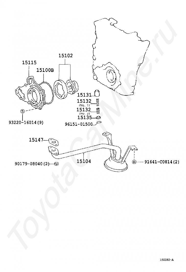 Масляный насос Тойота для HIACE/HIACE S.B.V, 1999/07 - 2006/05, 2,7 ...