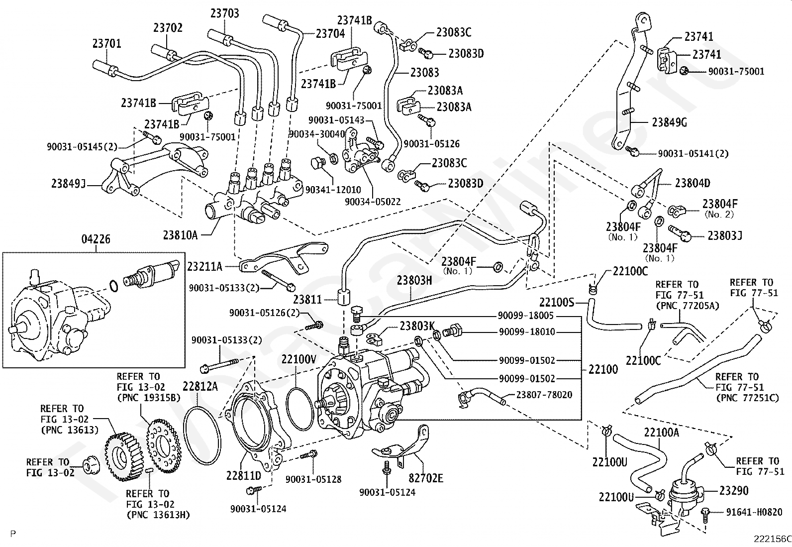 INJECTION PUMP ASSEMBLY Тойота для COASTER, 2006/08 - 2023, 4 литра ...