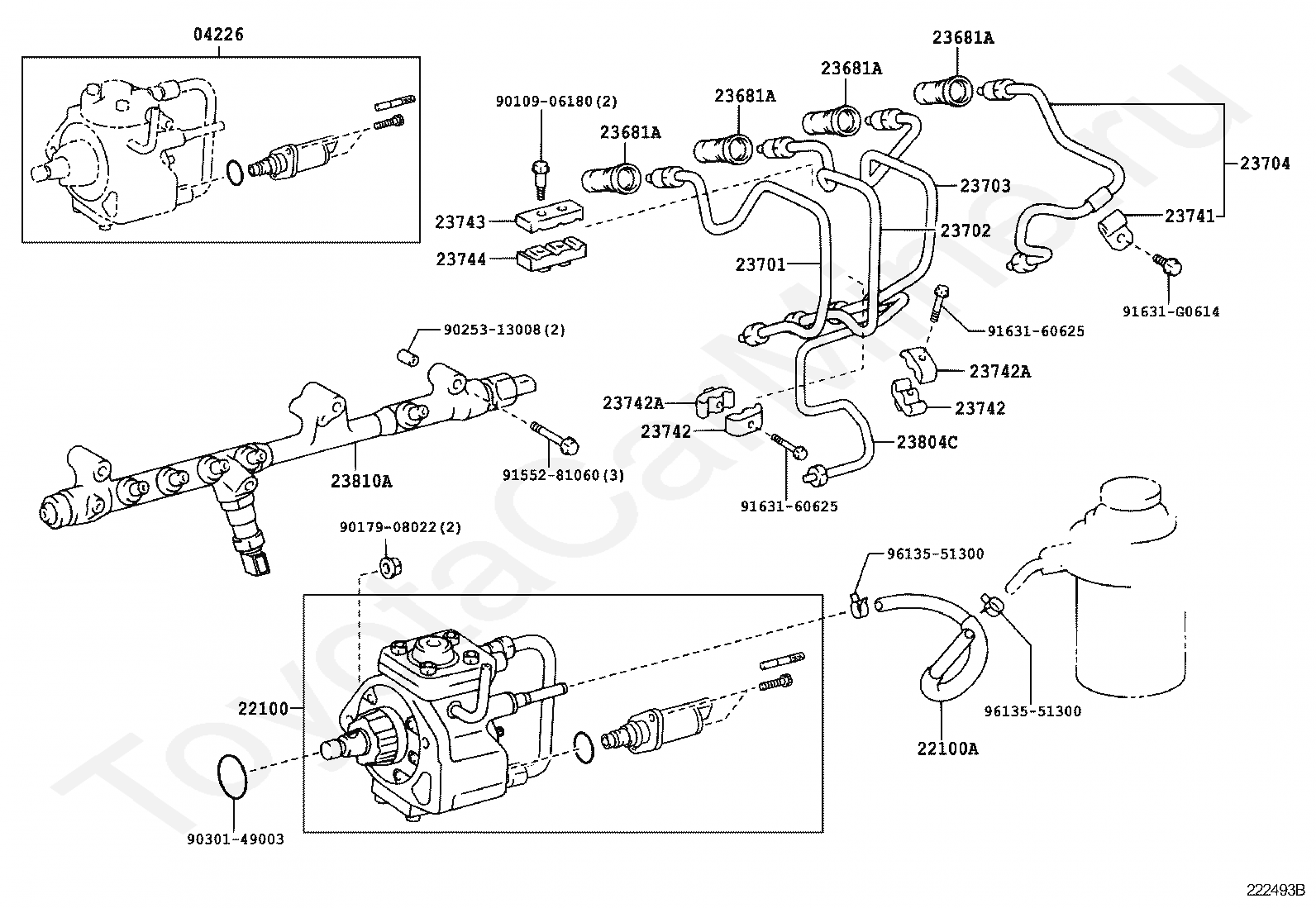 INJECTION PUMP ASSEMBLY Тойота для HIACE/HIACE S.B.V, 2001/08 - 2011/11 ...