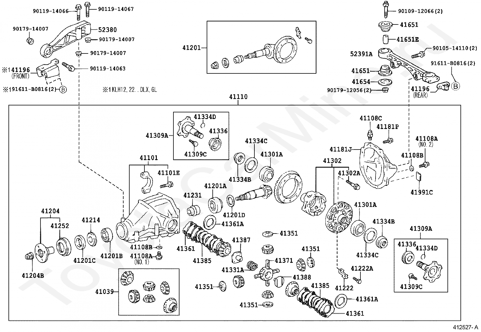 Задний мост Тойота для HIACE/HIACE S.B.V, 2001/08 - 2011/11, 2,5 литра ...