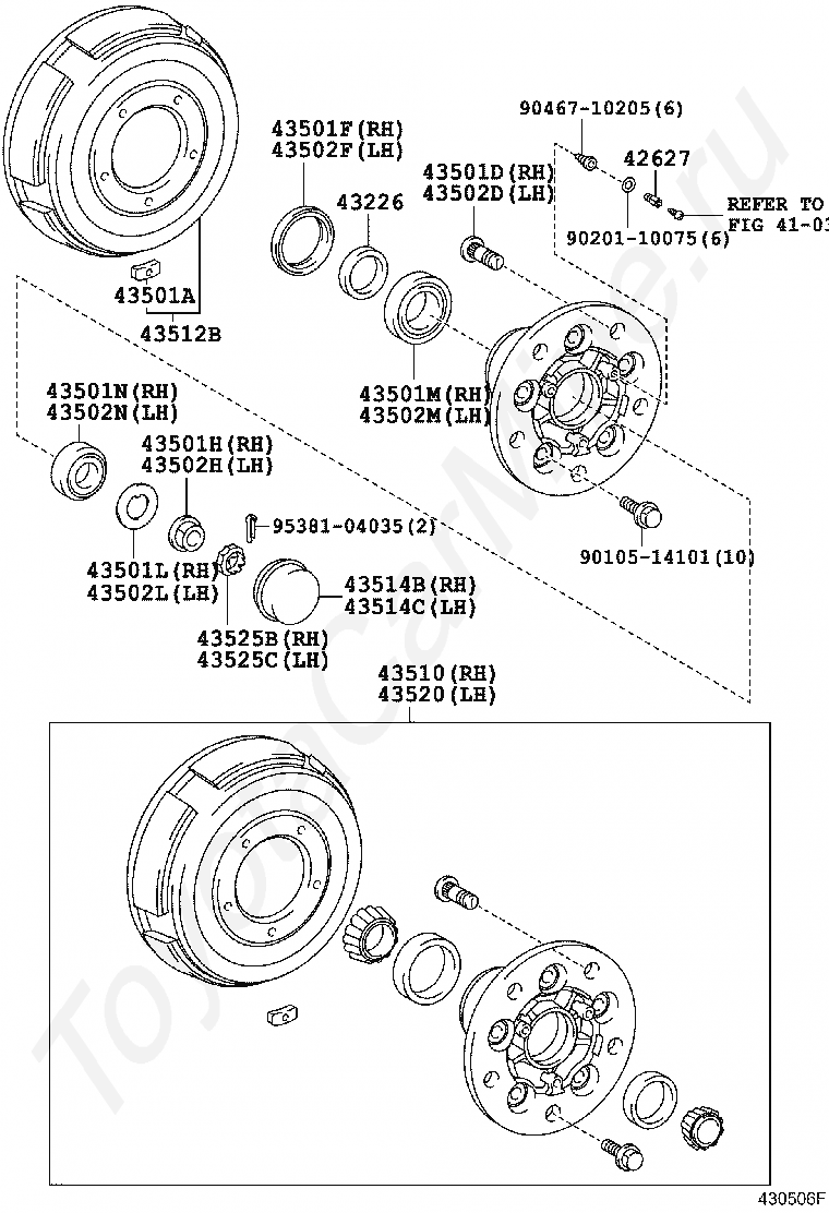 Передняя ступица и тормозной диск Тойота для COASTER, 1993/01 - 2023, 4 ...