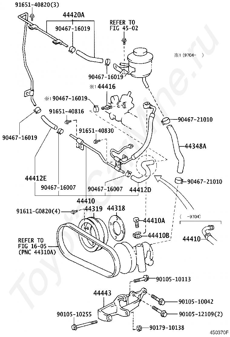 POWER STEERING TUBE Тойота для HIACE/HIACE S.B.V, 1995/08 - 2001/08, 2 ...