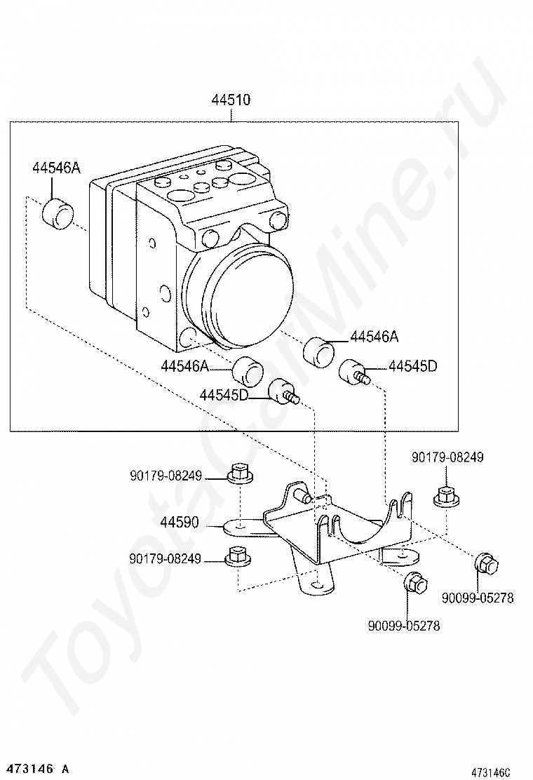 Тормозная магистраль Тойота для LAND CRUISER PRADO, 2004/08 - 2009/08 ...