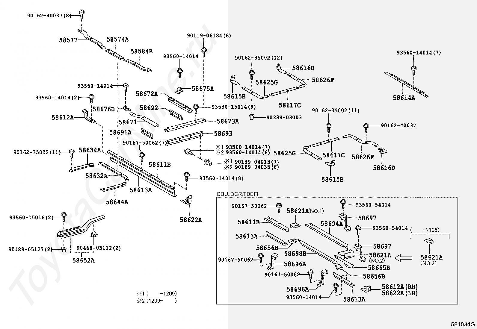 Ковер салона и багажника Тойота для COASTER, 1993/01 - 2024, 4,2 литра ...