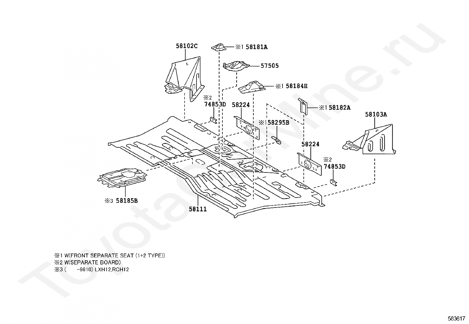 Нижняя часть кузова Тойота для HIACE/HIACE S.B.V, 2001/08 - 2011/11, 2 ...