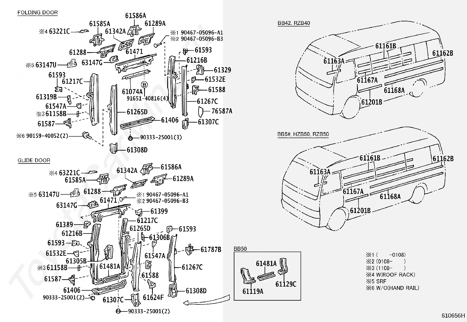 Боковая панель кузова Тойота для COASTER, 1993/01 - 2016/12, 3,7 литра ...