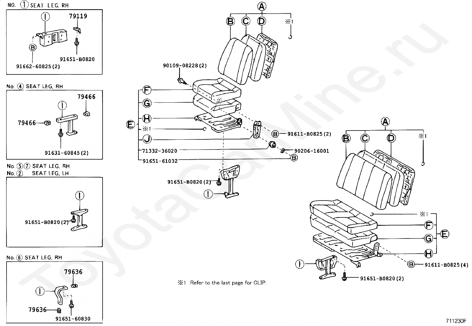 Кресла Тойота для COASTER, 1993/01 - 2023, 4,2 литра, дизель, STANDARD ...