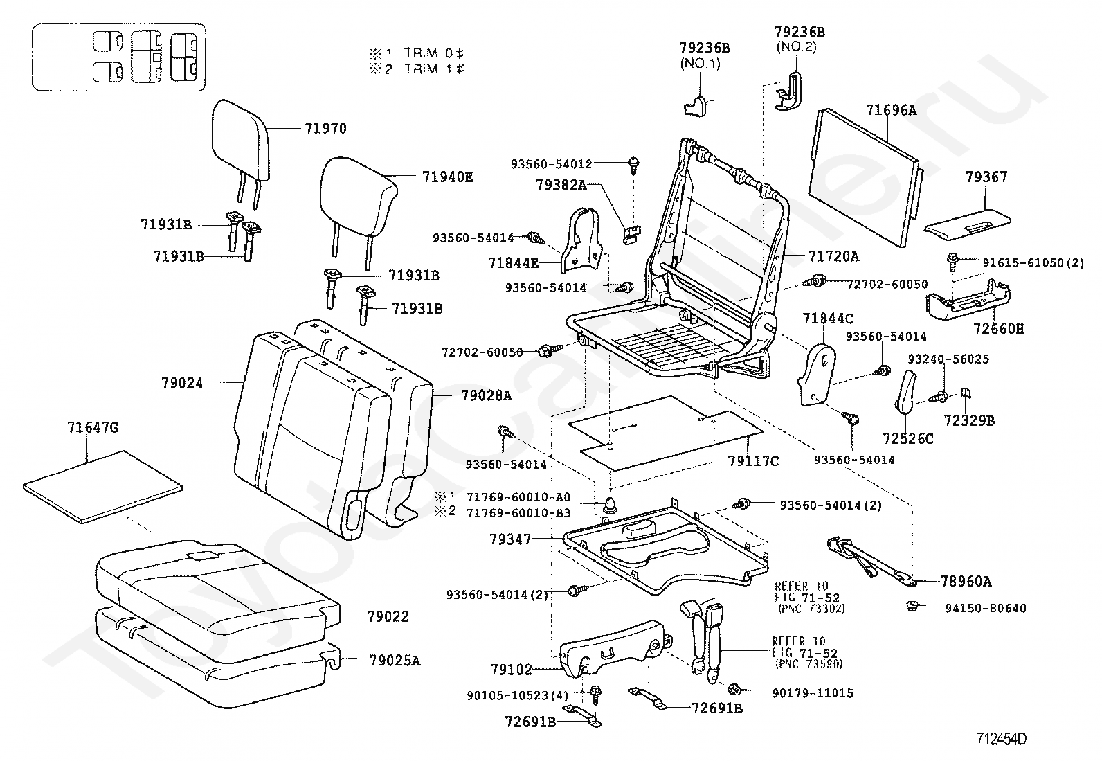Кресла Тойота для LAND CRUISER PRADO, 2004/08 - 2009/08, 2,7 литра, 16 ...