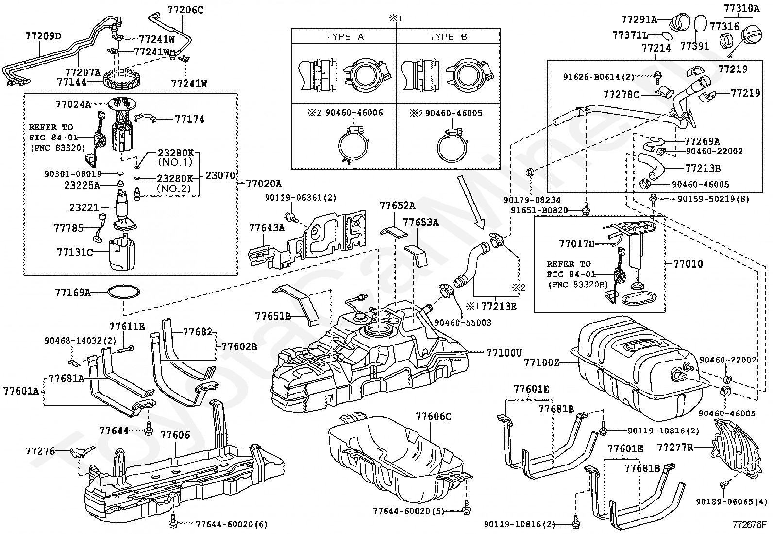 Топливный бак и горловина Тойота для LAND CRUISER PRADO, 2009/08 - 2013 ...