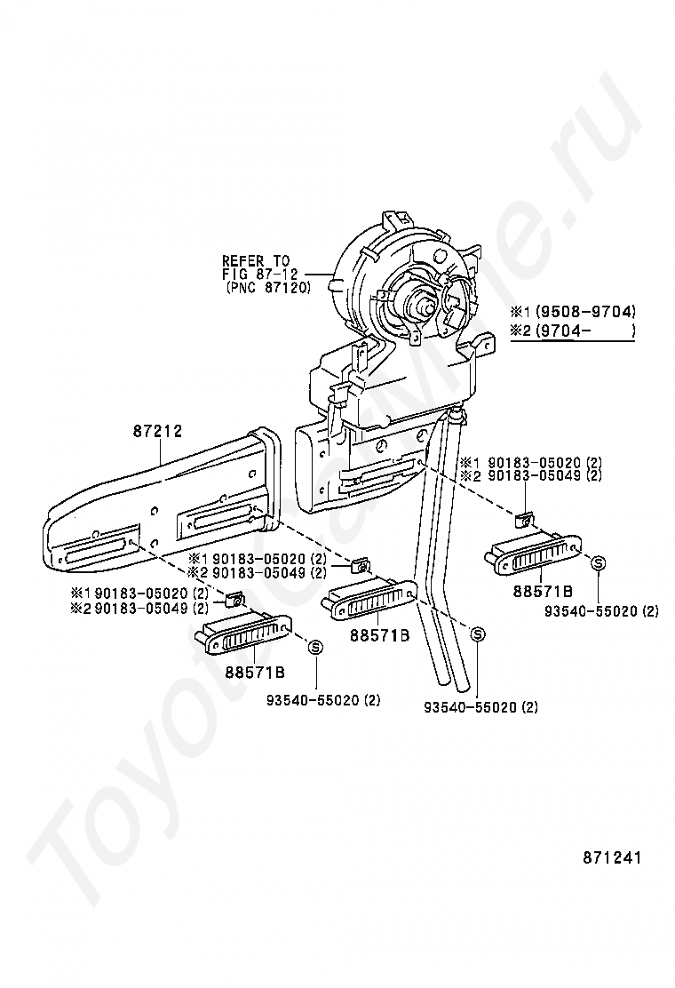 Кондиционер: управление и воздуховод Тойота для HIACE/HIACE S.B.V, 2001 ...