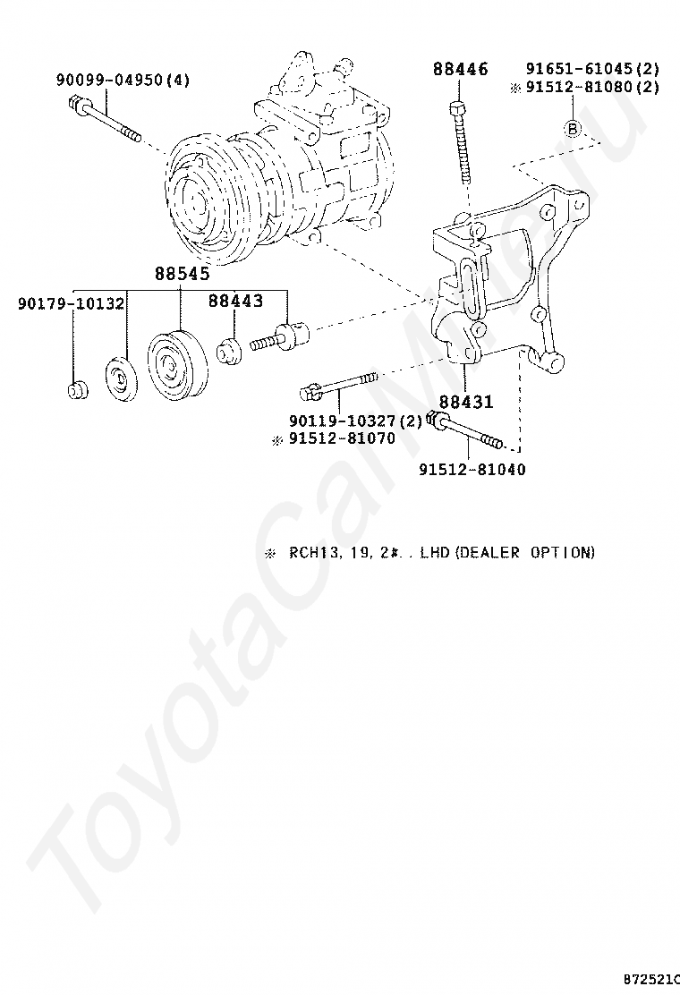 Кондиционер: компрессор Тойота для HIACE/HIACE S.B.V, 1997/03 - 1998/04 ...