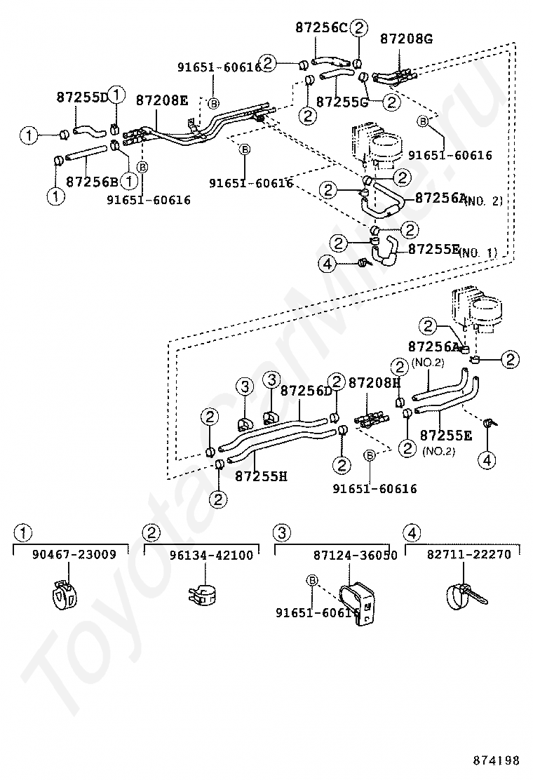 Кондиционер: водяные трубки Тойота для COASTER, 2007/08 - 2016/12, 2,7 ...