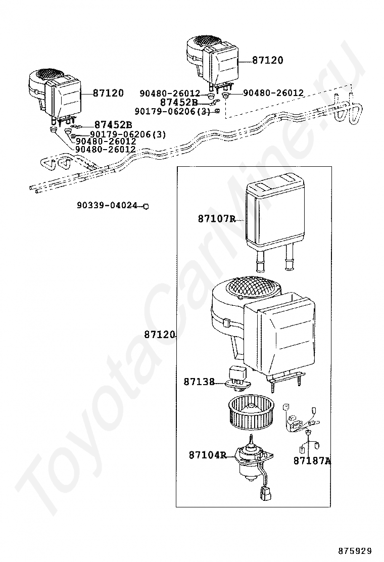 Кондиционер: нагреватель Тойота для COASTER, 1993/01 - 2025, 4,2 литра ...