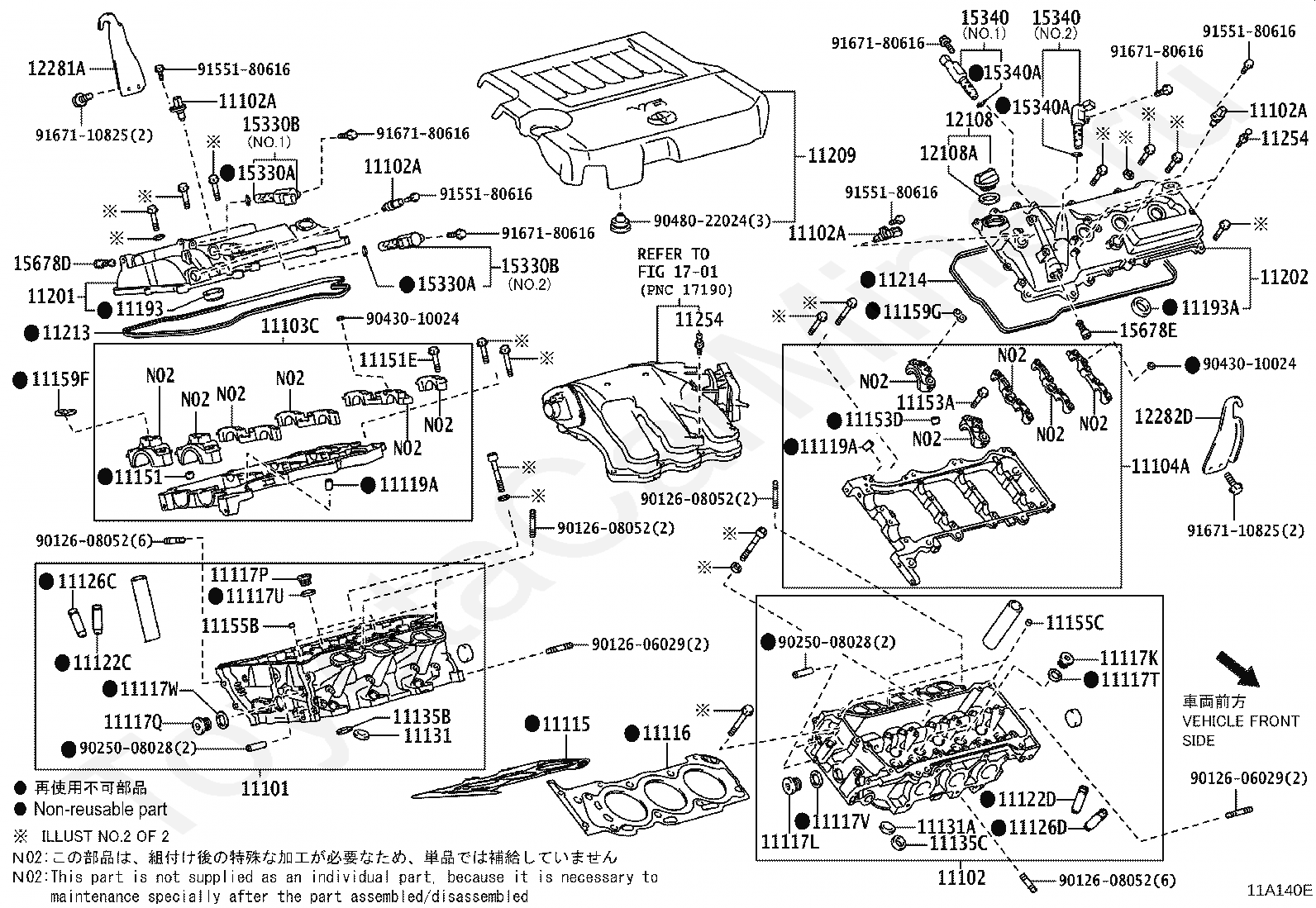 Головка блока цилиндров Тойота для ALPHARD/VELLFIRE/HV, 2015/01 - 2023 ...