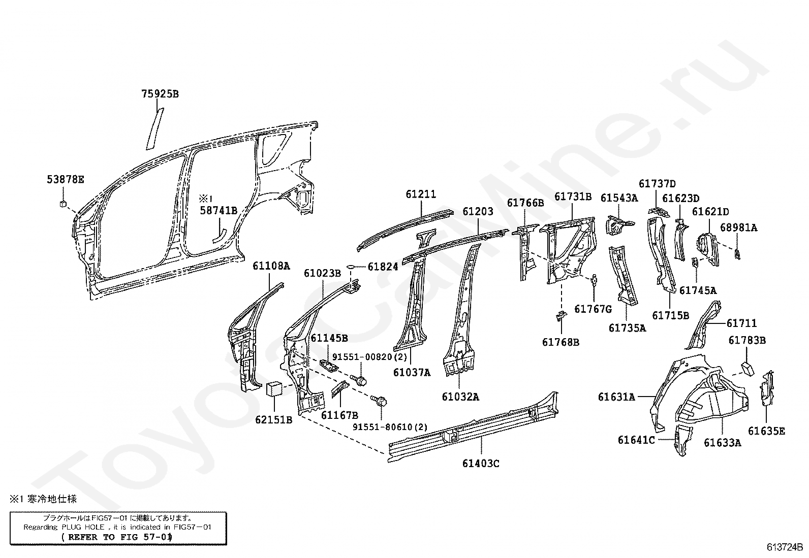 Боковая панель кузова Тойота для RACTIS, 2005/09 - 2007/12, 1,5 литра ...
