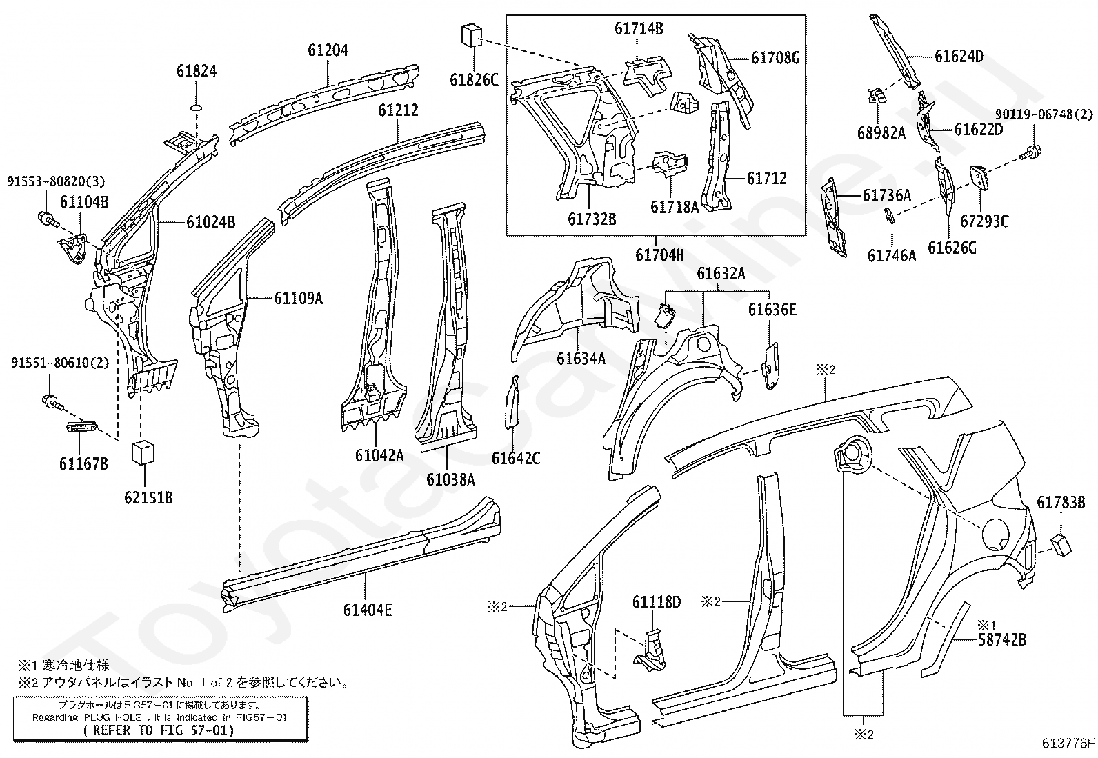 Боковая панель кузова Тойота для RACTIS, 2014/05 - 2016/07, 1,5 литра ...