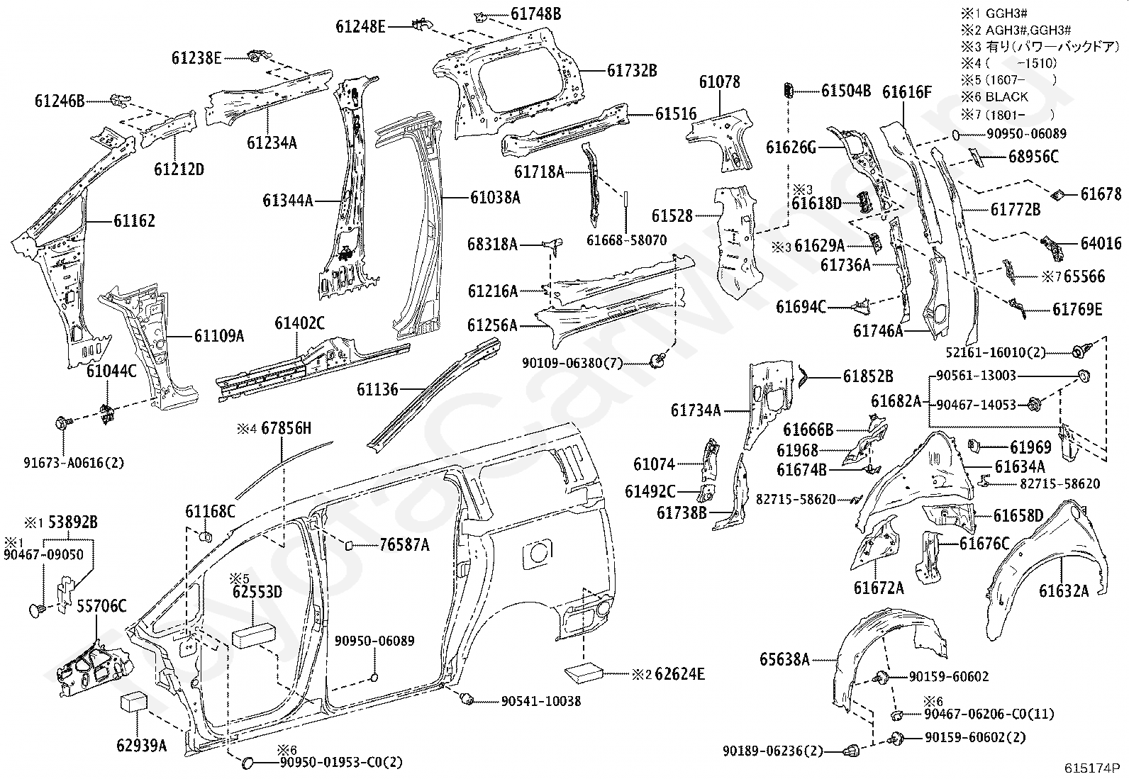 Боковая панель кузова Тойота для ALPHARD/VELLFIRE/HV, 2015/01 - 2018/01 ...