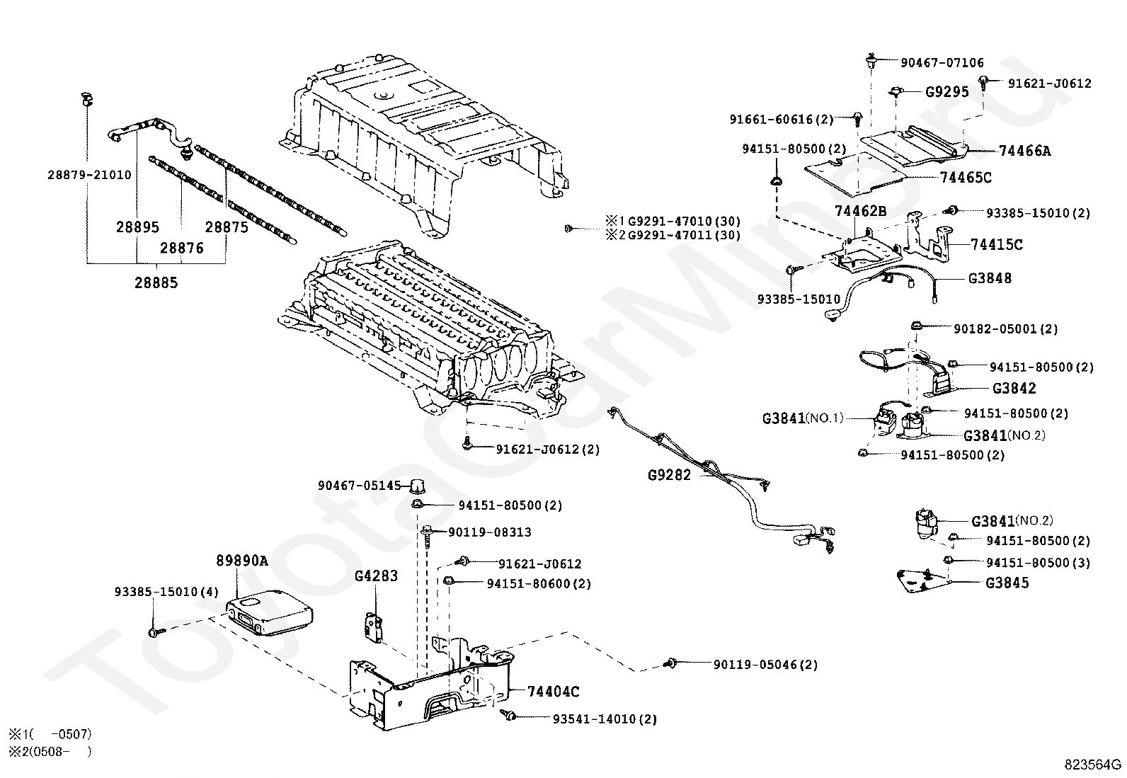 Аккумулятор и кабель Тойота для ALPHARD HV, 2003/07 - 2008/04, 2,4 ...