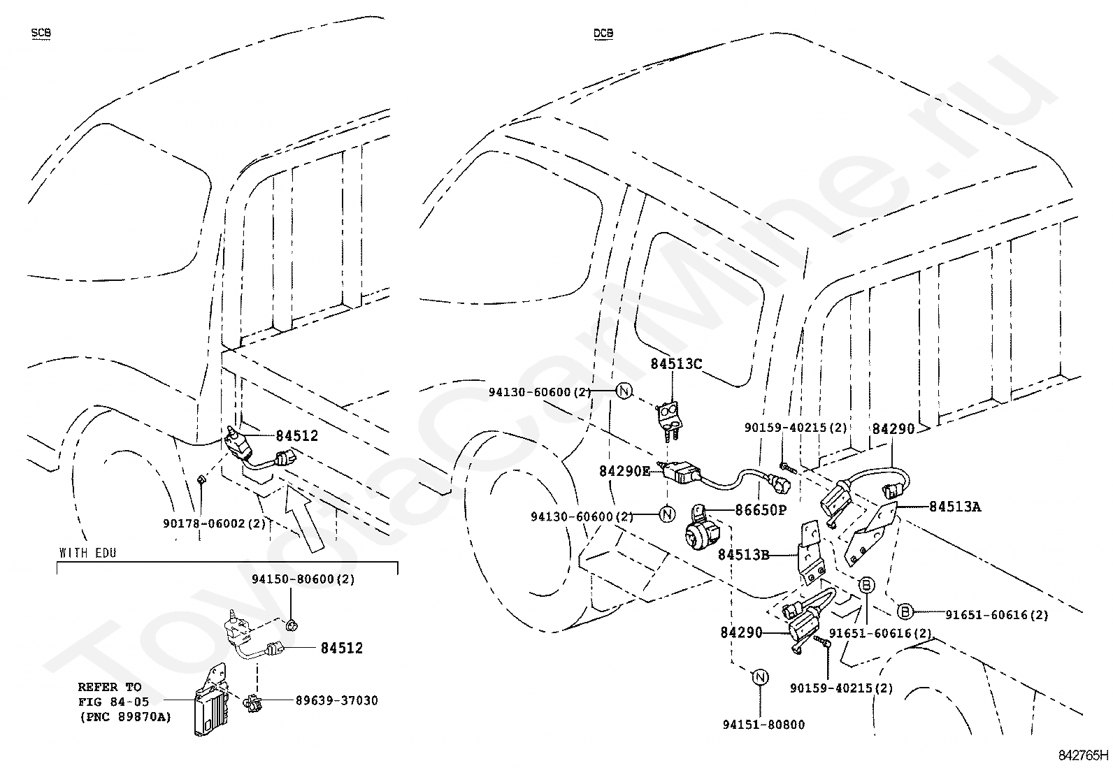 Реле и кнопки Тойота для DYNA/TOYOACE, 1999/05 - 2004/06, 4,6 литра ...