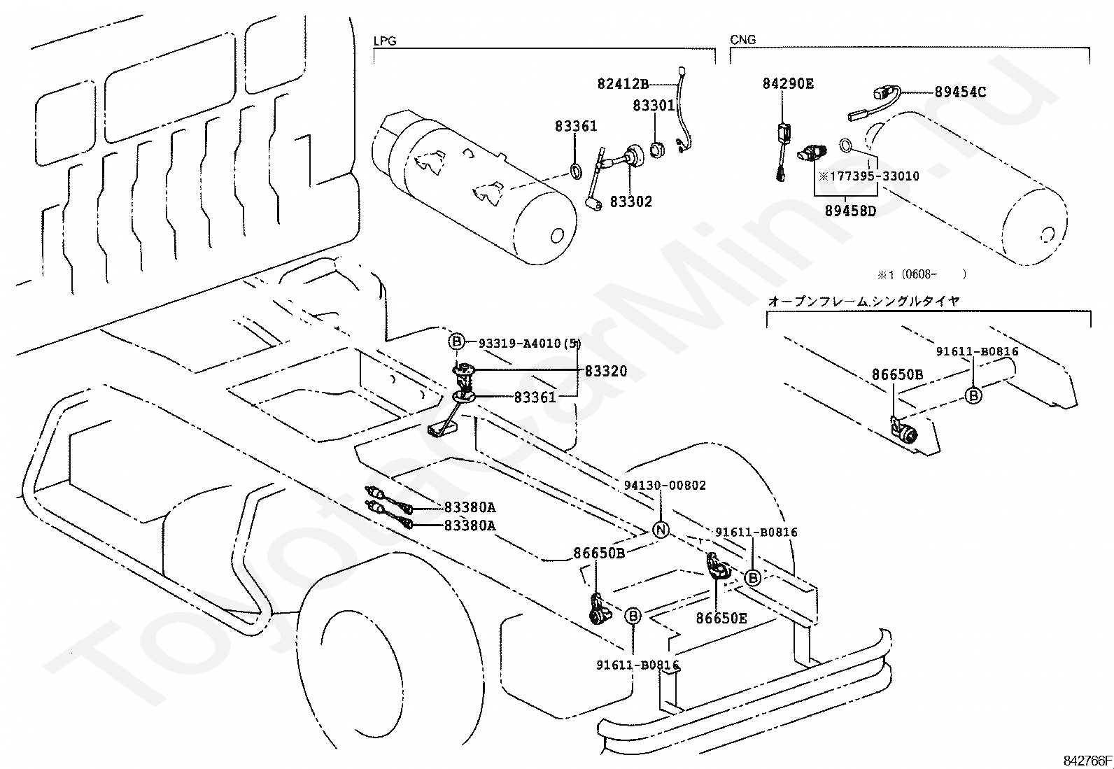 Реле и кнопки Тойота для DYNA/TOYOACE, 1999/05 - 2004/06, 4,6 литра ...
