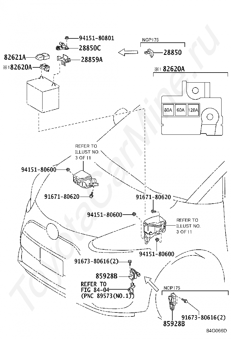 Реле и кнопки Тойота для SIENTA, 2015/06 - 2018/09, 1,5 литра, 16 ...