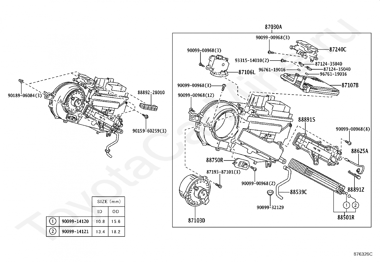 Кондиционер: охлаждающая система Тойота для ALPHARD HV, 2003/07 - 2008/ ...