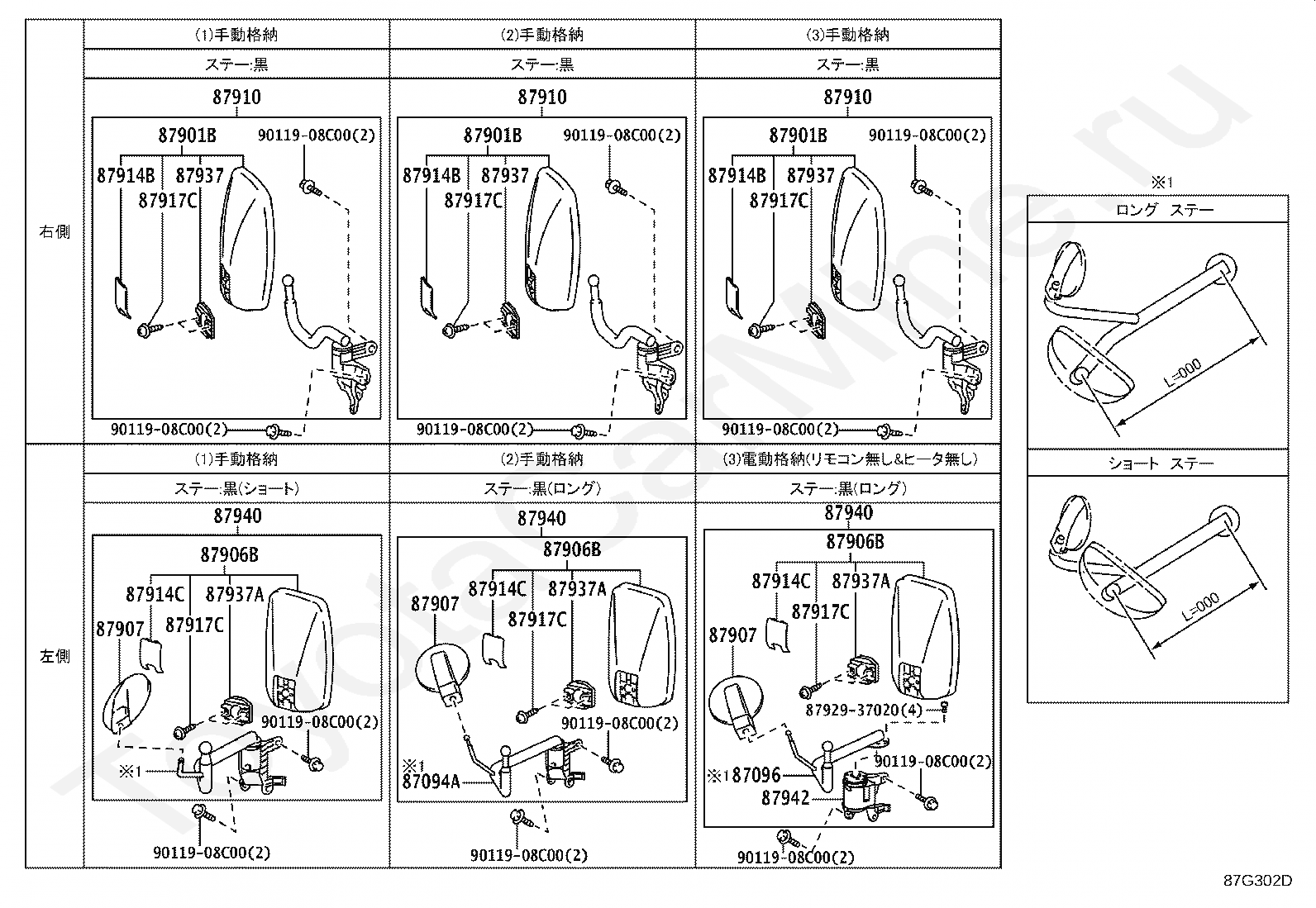 Зеркало Тойота для DYNA/TOYOACE, 1999/05 - 2004/06, 4,6 литра, дизель ...