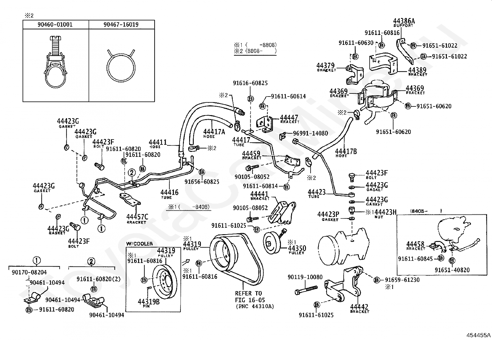 POWER STEERING TUBE Тойота для COASTER, 1984/08 - 1993/01, 3,4 литра ...