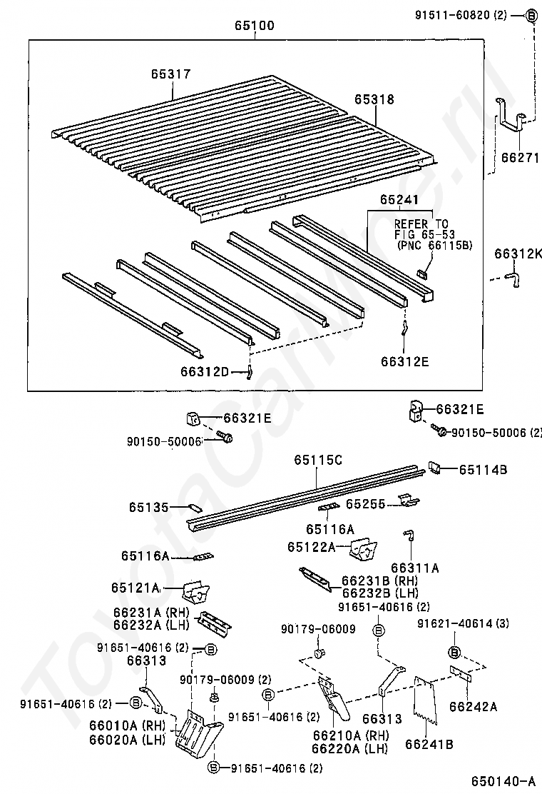 REAR BODY FLOOR & FENDER Тойота для DYNA 150/TOYOACE G15, 1996/10 ...