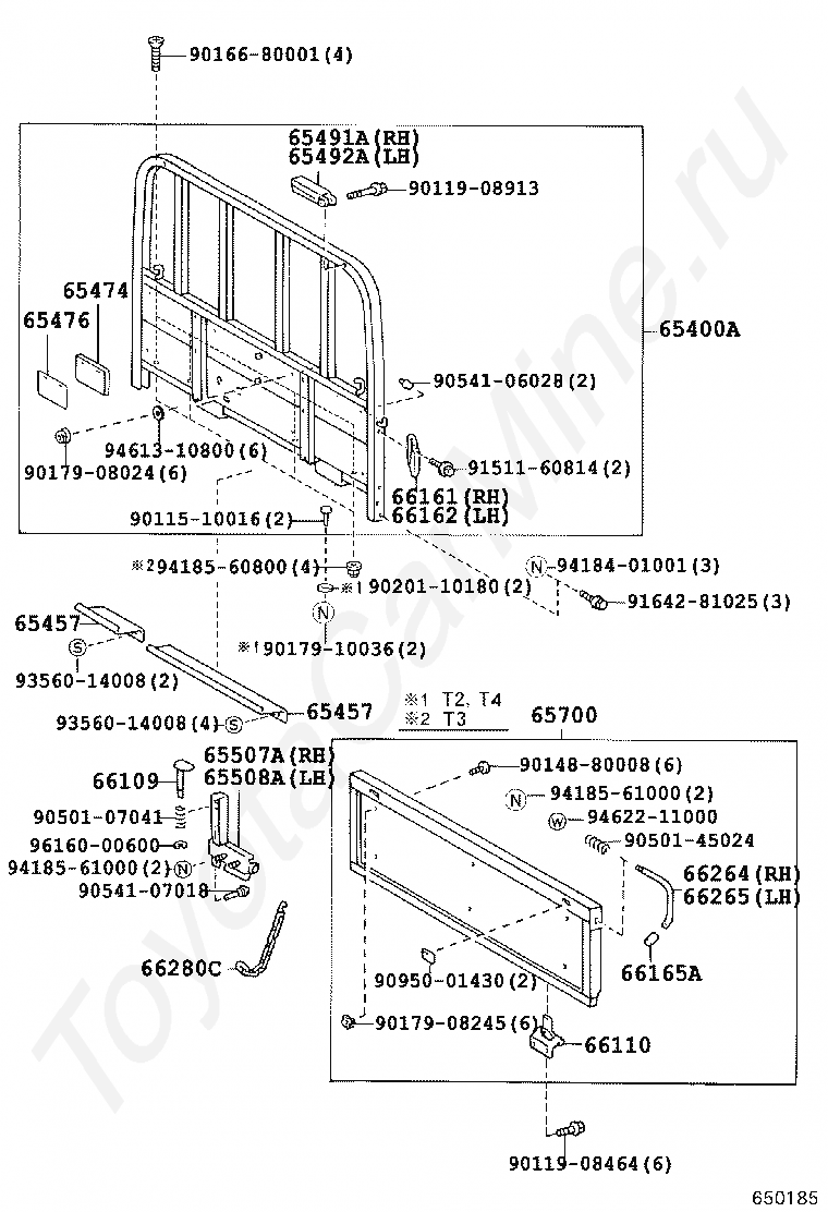 REAR BODY GUARD FRAME & TAIL GATE Тойота для DYNA 150/TOYOACE G15, 1999 ...