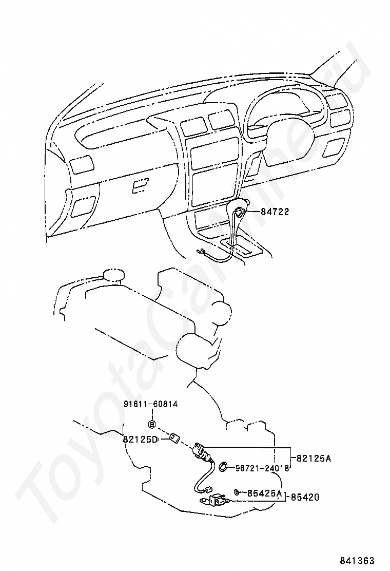 Управление трансмиссией Тойота для STARLET, 1997/12 - 1999/07, 1,3 ...