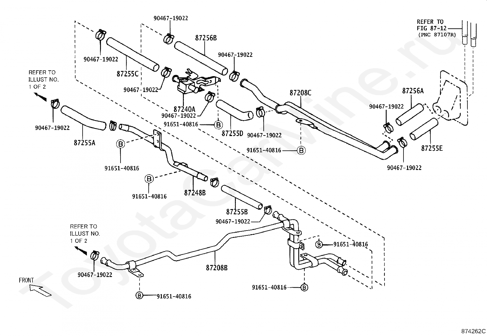 Кондиционер: водяные трубки Тойота для HIACE/REGIUSACE, 1995/08 - 2004/ ...