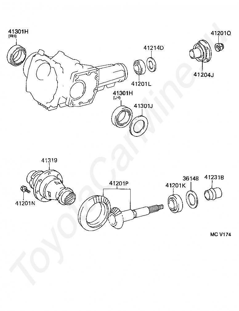 TRANSFER GEAR Тойота для STARLET, 1996/01 - 1999/07, 1,3 литра, 16 ...