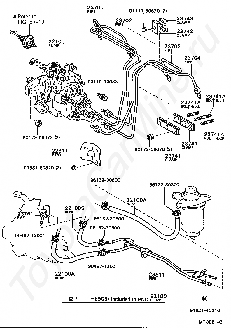 INJECTION PUMP ASSEMBLY Тойота для SPRINTER, 1983/05 - 1984/10, 1,8 ...