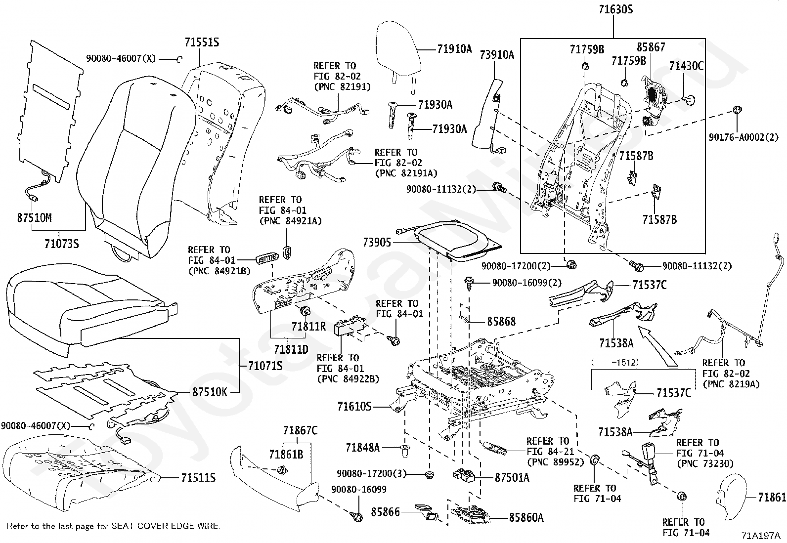 Передние кресла Тойота для HIGHLANDER (NAP), 2013/12 - 2024, 3,5 литра ...