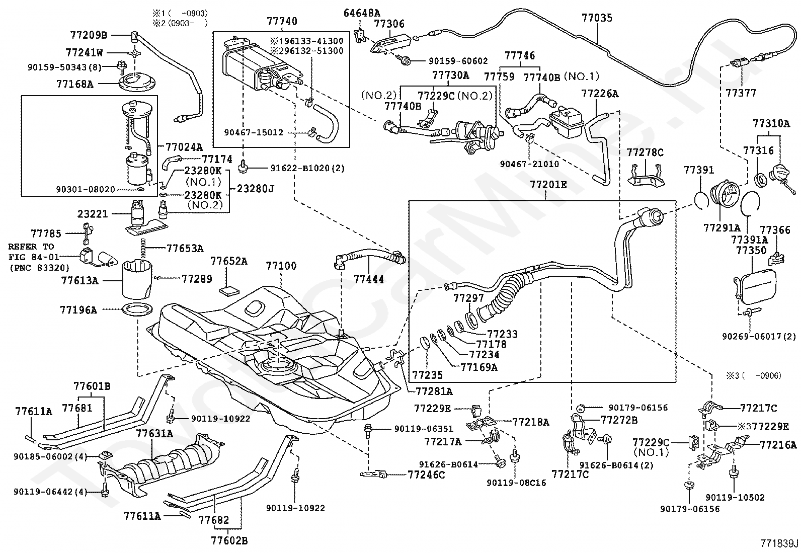 Топливный бак и горловина Тойота для CAMRY (JPP), 2009/01 - 2011/08, 2 ...