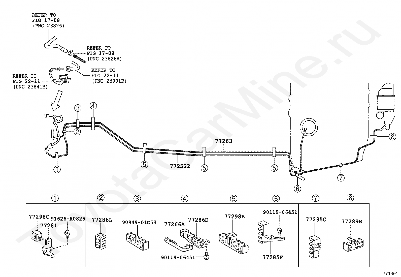 Топливный бак и горловина Тойота для CAMRY (JPP), 2009/01 - 2011/08, 2 ...