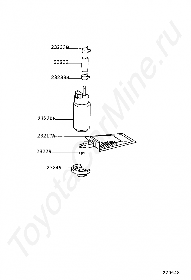 Топливная система Тойота для LAND CRUISER 100, 1998/01 - 2002/08, 4,7 ...