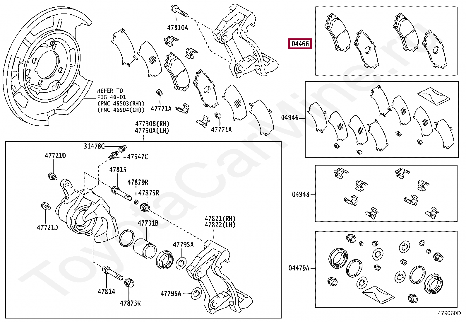 Тормозные колодки на Тойоту Марк Икс