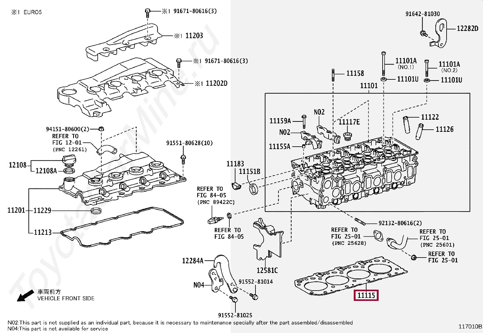 Запчасти Тойота: GASKET, CYLINDER HEAD (111150L011C0)